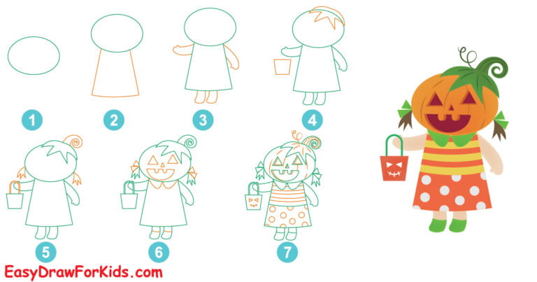 How To Draw A Halloween Pumpkin - 6 Ways (With Pictures)