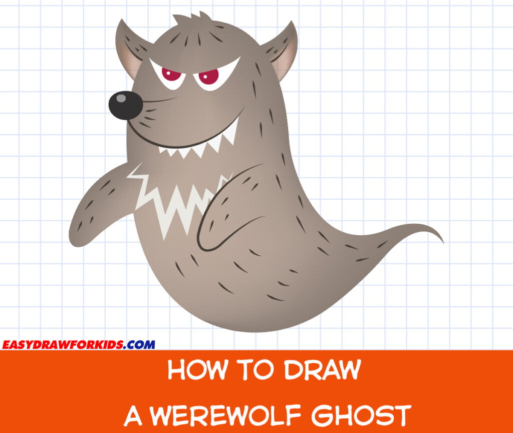 How To Draw A Werewolf Ghost - Easy Draw For Kids