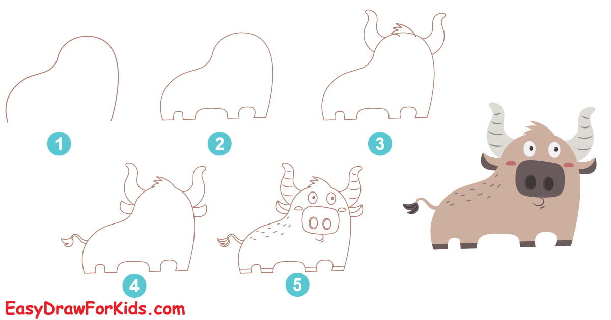 How To Draw A Bull - 3 Ways (With Pictures)