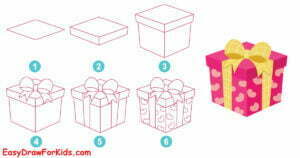 How To Draw A Gift Box - 4 Ways (With Pictures)