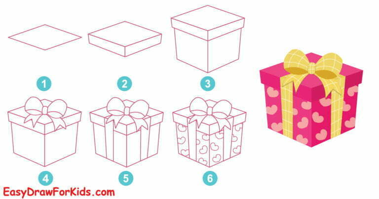 How To Draw A Gift Box - 4 Ways (With Pictures)