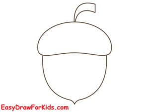 How To Draw An Acorn - 3 Ways (With Pictures)