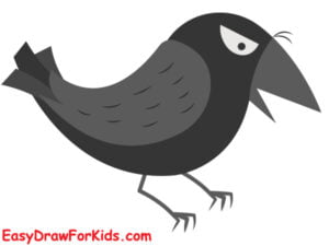 How To Draw A Crow - 3 Steps (With Pictures)