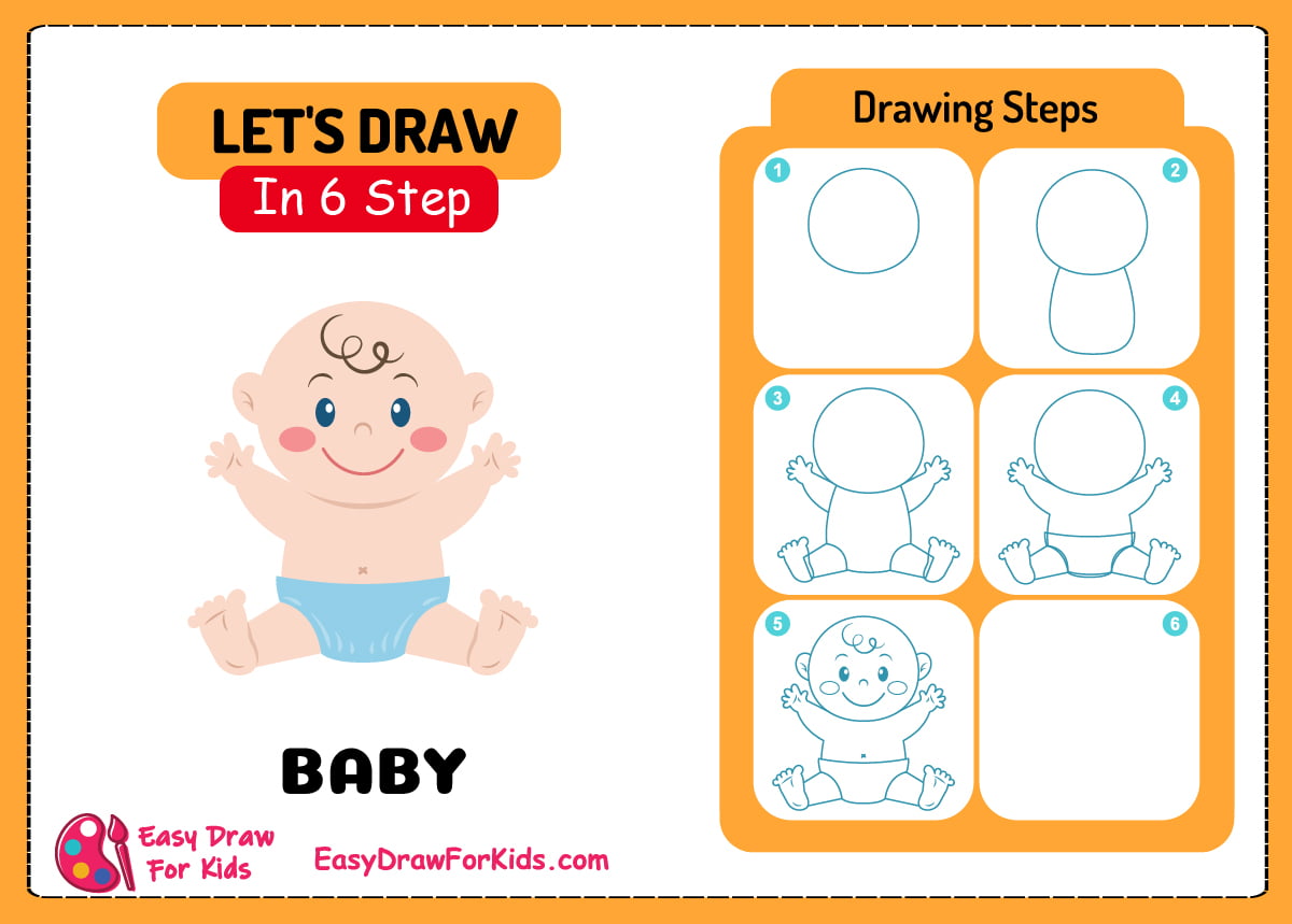 How To Draw A Baby - 6 Steps (With Pictures)