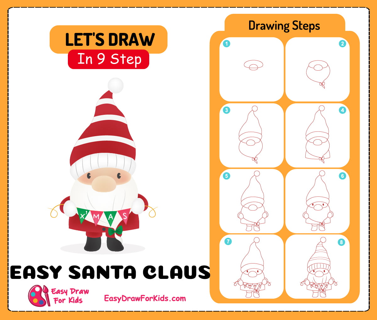 How To Draw Santa Claus - 5 Ways (With Pictures)