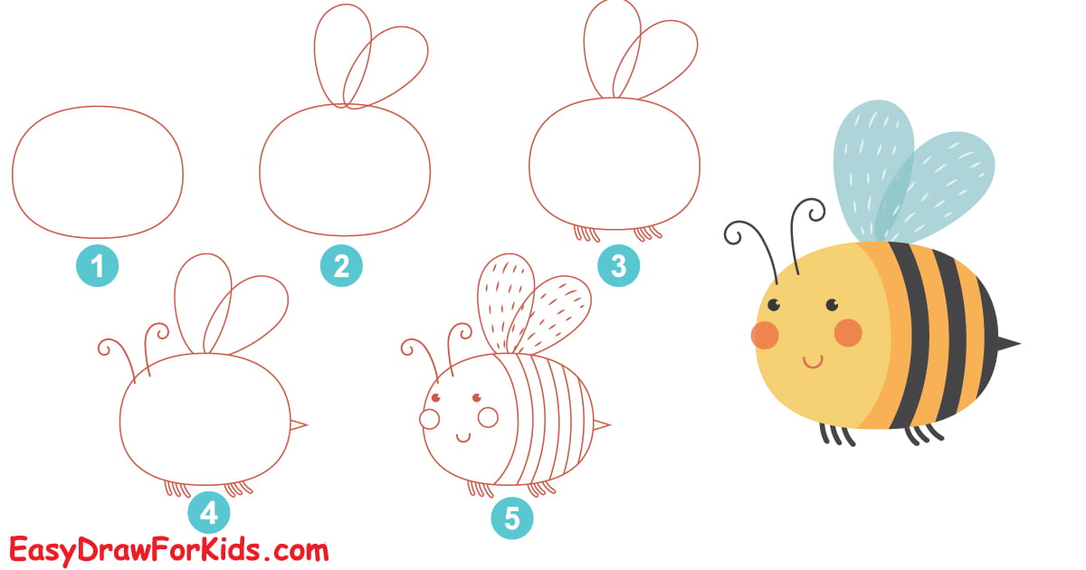 How To Draw A Bee - 7 Ways (With Pictures)