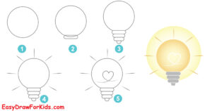 How To Draw A Light Bulb – 2 Ways (With Pictures)