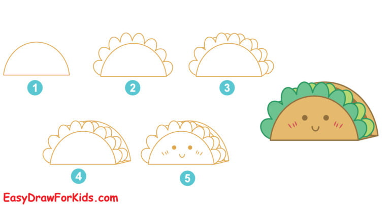 How To Draw A Taco - 3 Ways (With Pictures)
