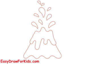 How To Draw A Volcano - 2 Ways (With Pictures)