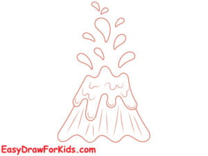 How To Draw A Volcano - 2 Ways (With Pictures)