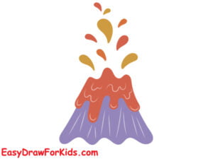 How To Draw A Volcano - 2 Ways (With Pictures)
