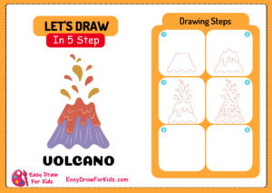 How To Draw A Volcano - 2 Ways (With Pictures)
