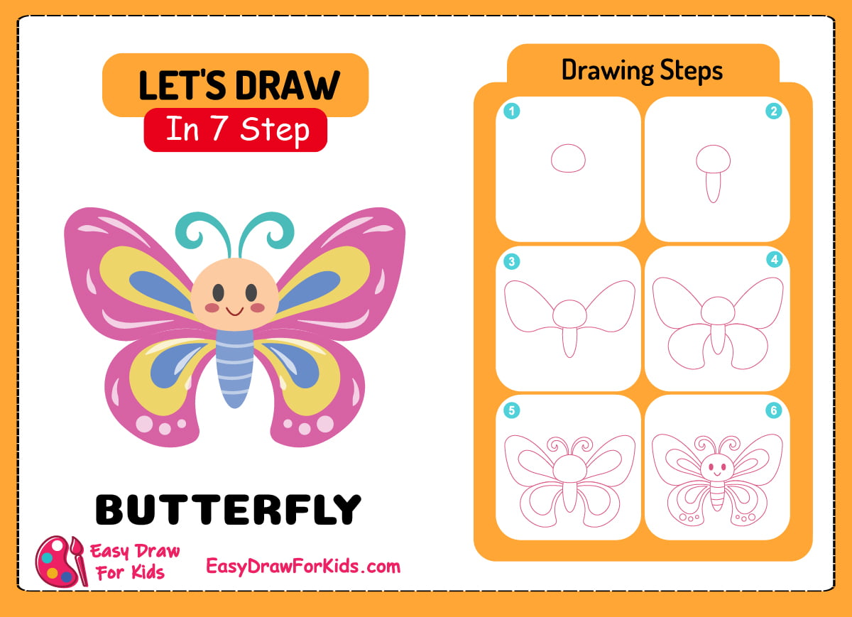 How To Draw A Butterfly – 5 Ways (With Pictures)