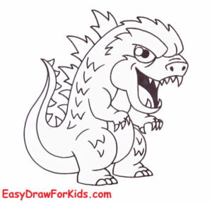How To Draw Godzilla - 3 Ways (With Pictures)