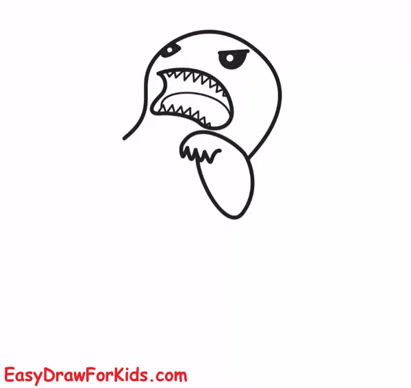 How To Draw A Cute Godzilla Step By Step For Kids Cute Easy Drawings