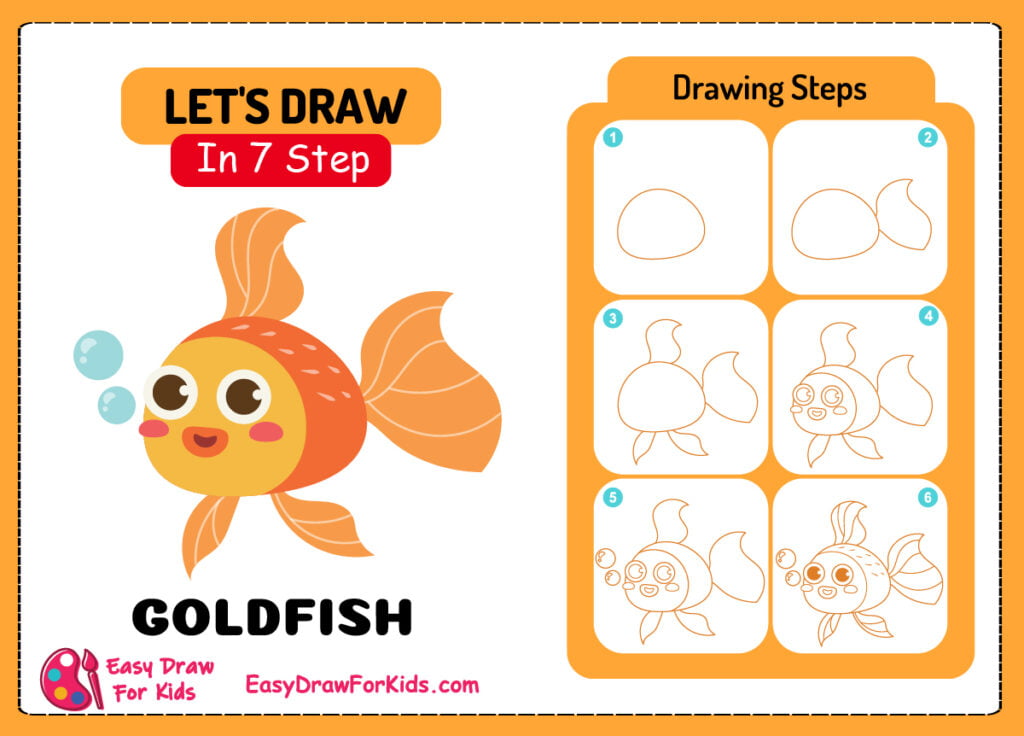 How To Draw A Goldfish - 7 Steps (With Pictures)