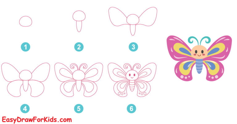 How To Draw A Butterfly – 5 Ways (With Pictures)