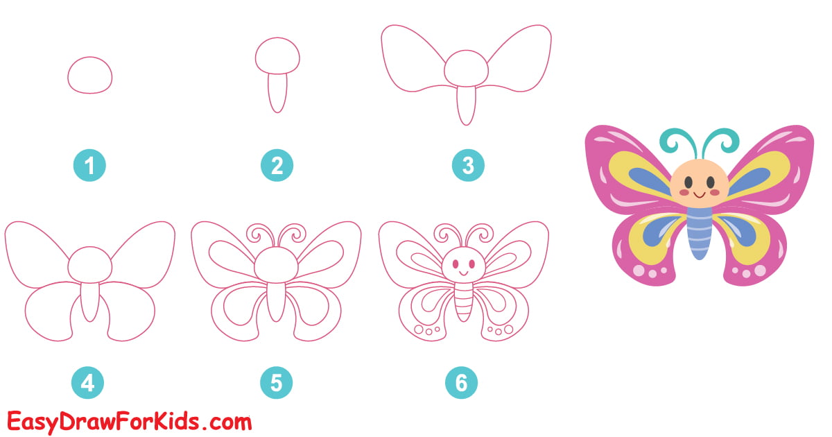 How To Draw A Butterfly – 5 Ways (With Pictures)
