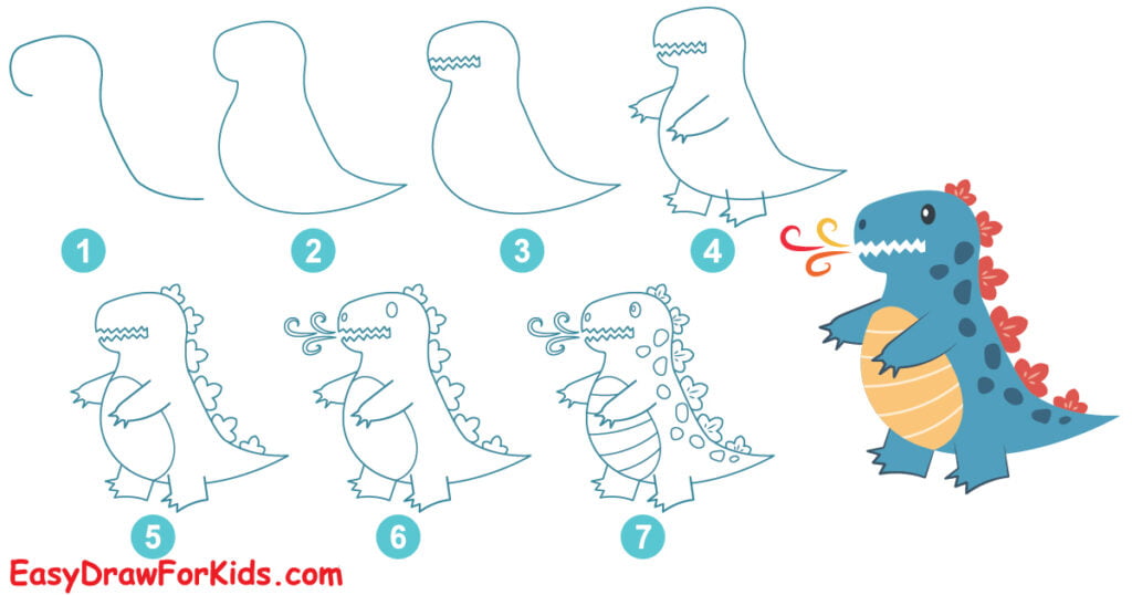 How To Draw Godzilla - 3 Ways (With Pictures)