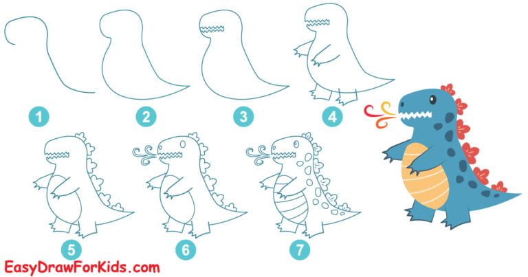 How To Draw Godzilla - 3 Ways (With Pictures)