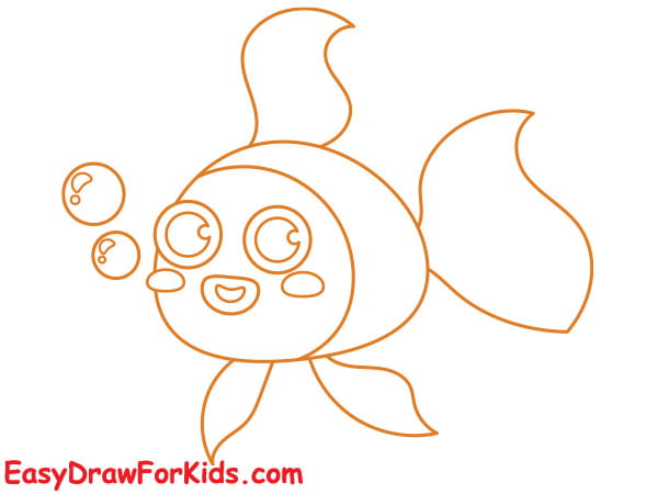 How To Draw A Goldfish - 7 Steps (With Pictures)