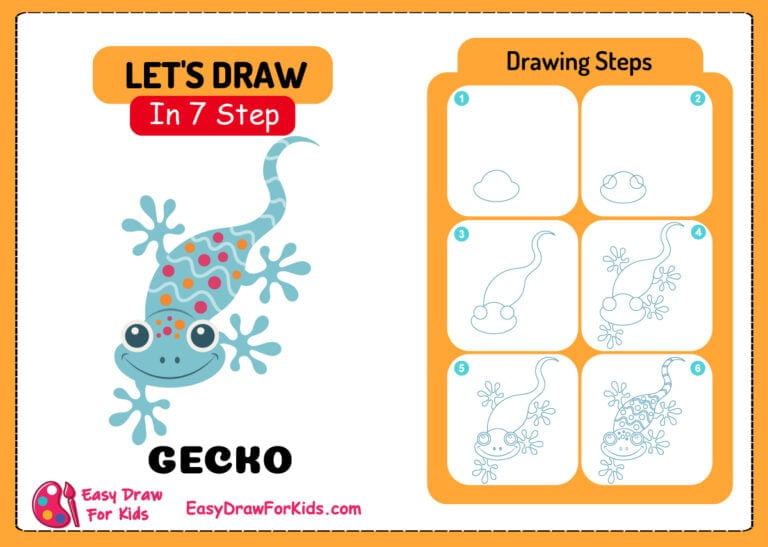 How To Draw A Gecko – 7 Steps (With Pictures)