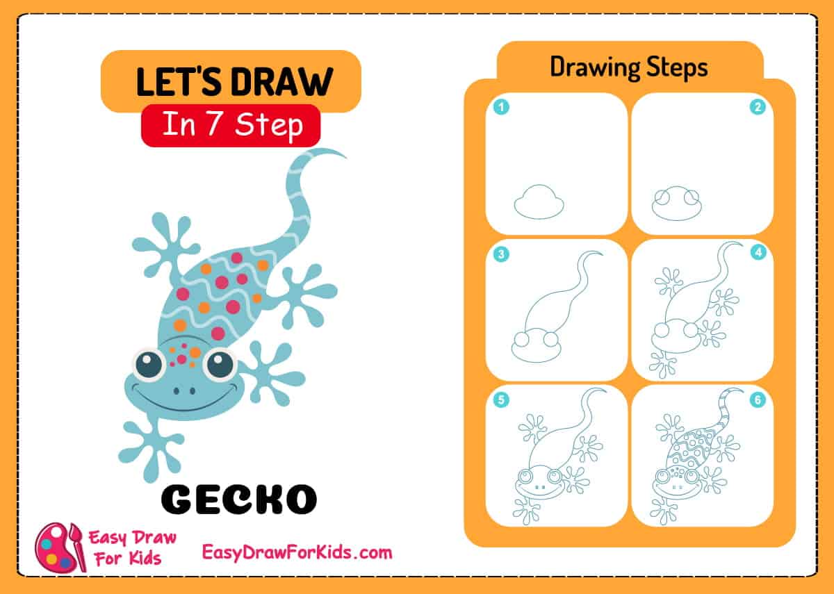 How To Draw A Gecko – 7 Steps (With Pictures)