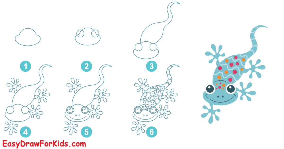 How To Draw A Gecko – 7 Steps (With Pictures)