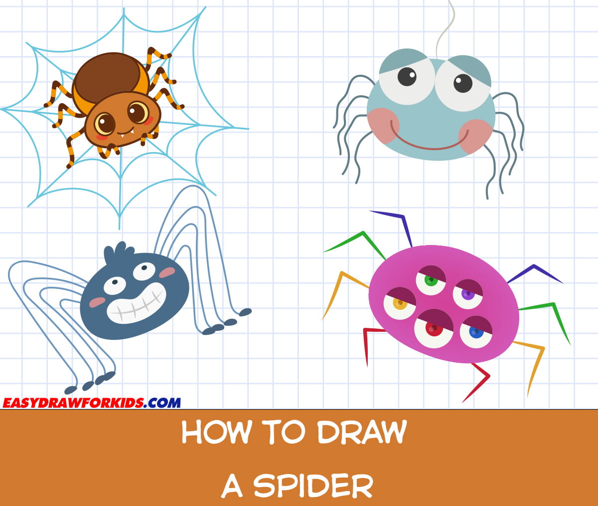 How To Draw A Spider 4 Ways With Pictures 