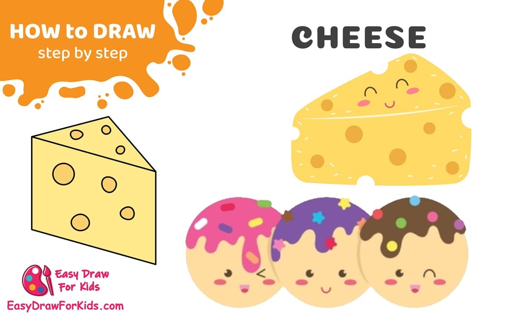How To Draw A Cheese - 3 Ways (With Pictures)