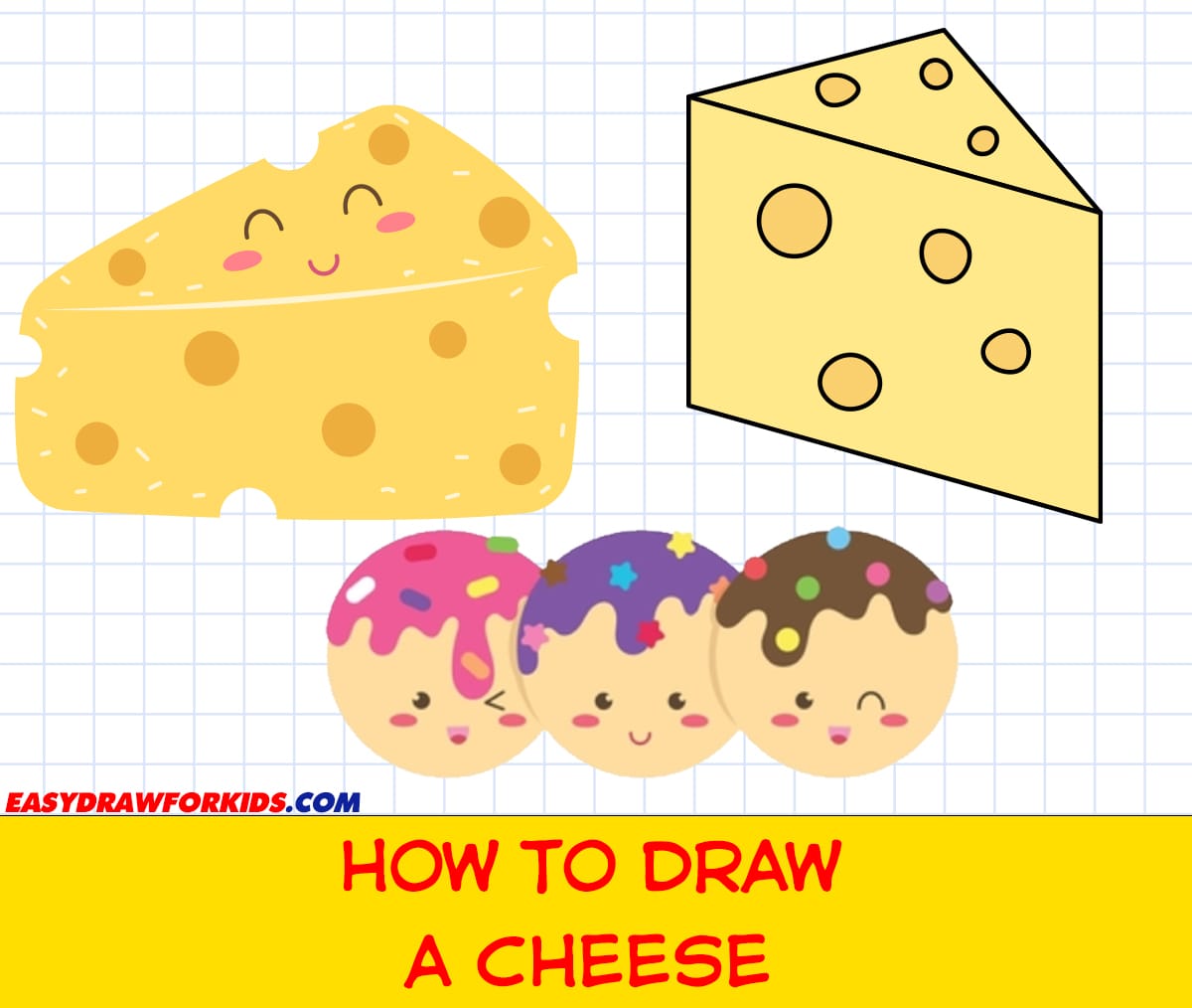 How To Draw A Cheese - 3 Ways (With Pictures)