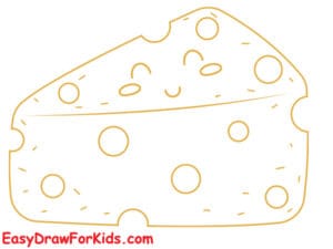 How To Draw A Cheese - 3 Ways (With Pictures)