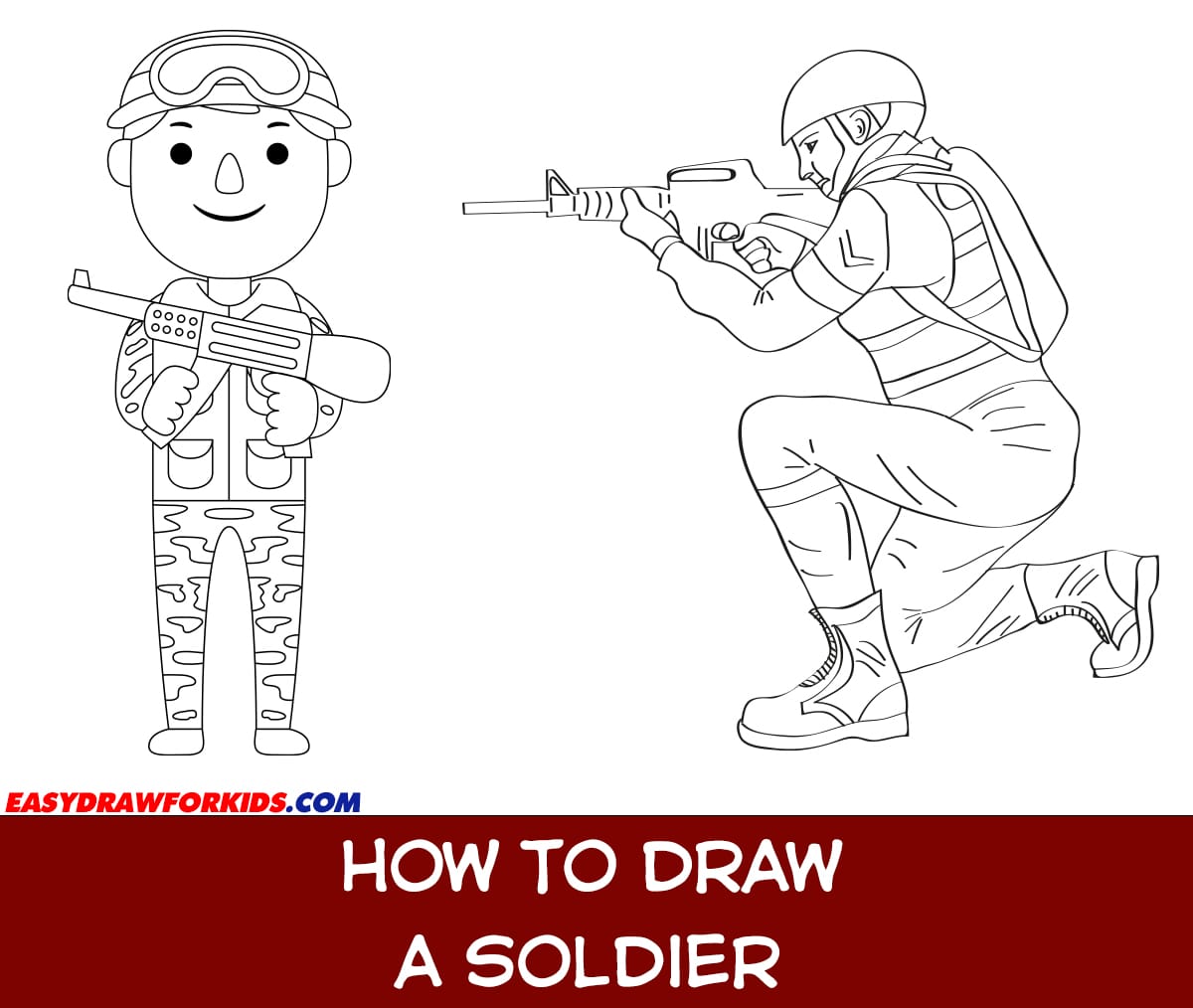 How To Draw A Soldier - 2 Ways (With Pictures)