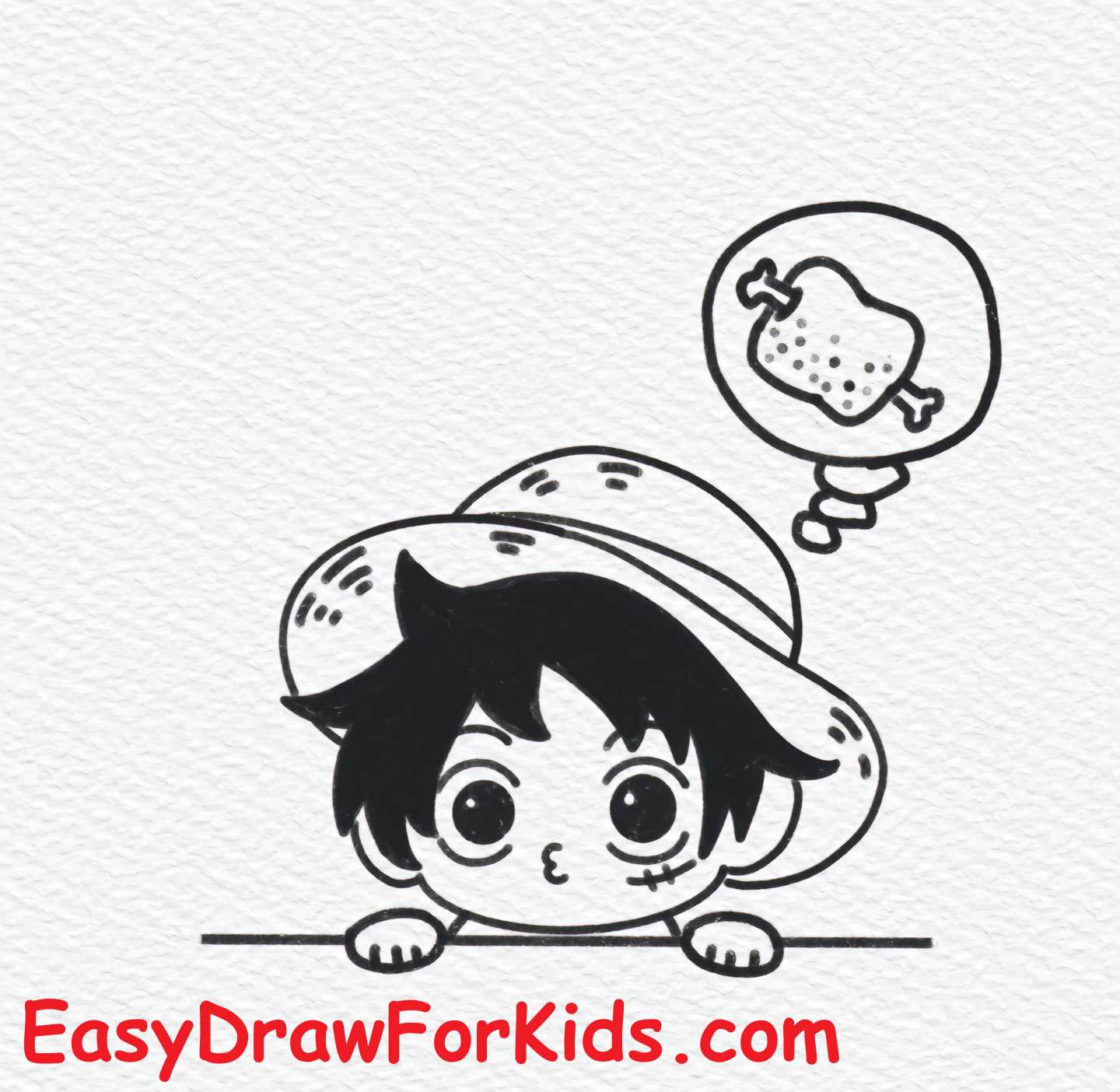How To Draw Luffy - 3 Ways (With Pictures)