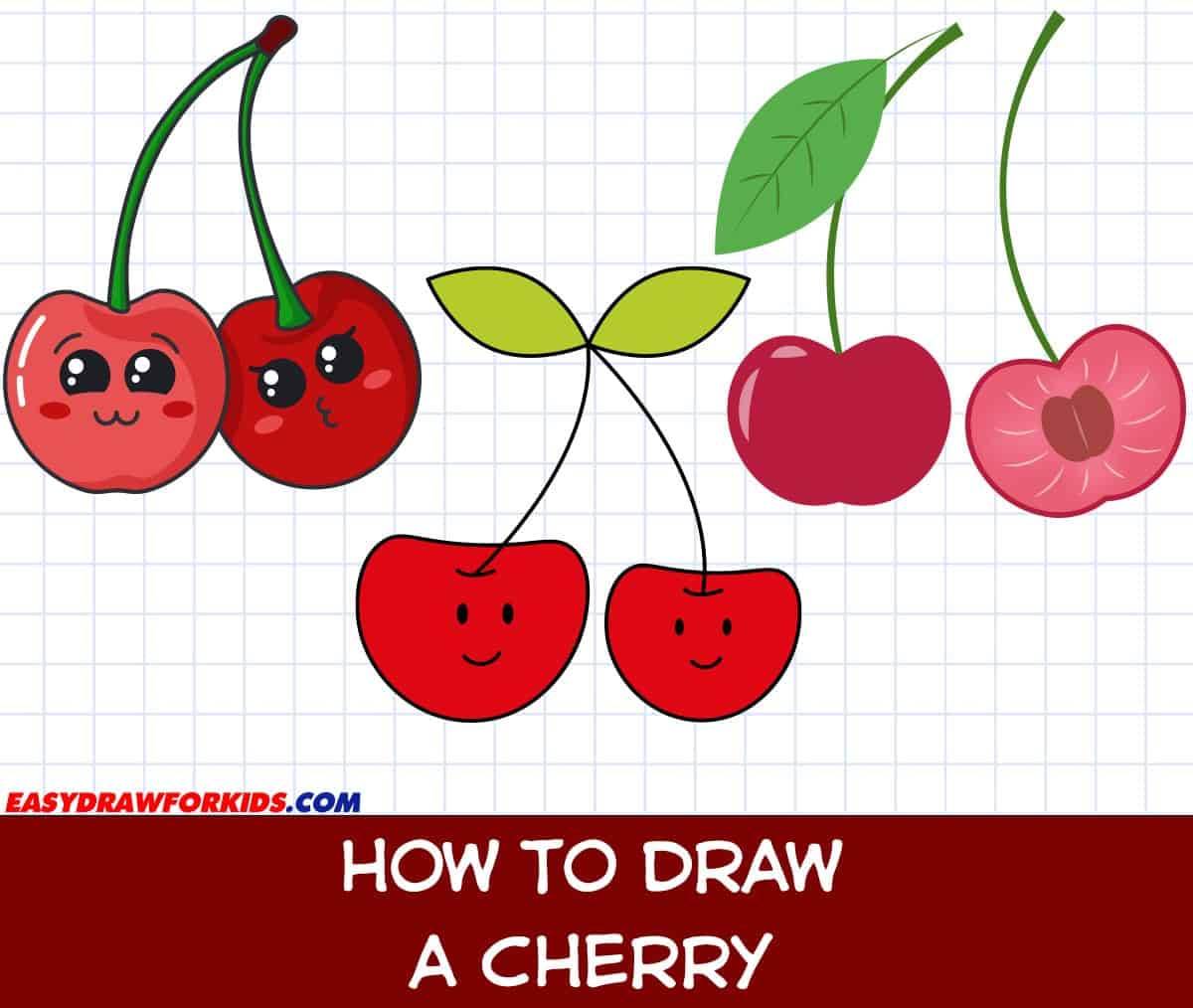 How To Draw A Cherry - 3 Ways (With Pictures)