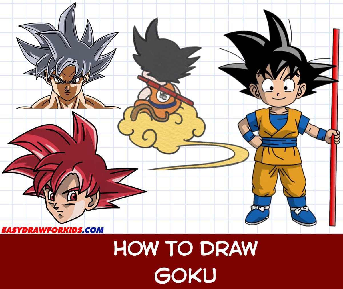 How To Draw Super Saiyan Goku Step By Step Dragon Ball Z Vegeta Ssj1