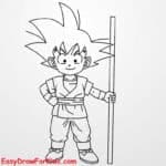 How To Draw Goku - 4 Ways (With Pictures)