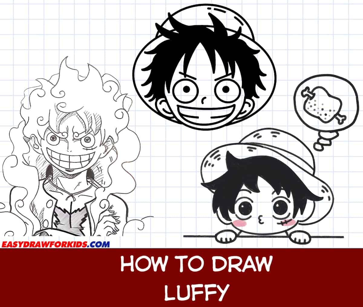 How To Draw Luffy - 3 Ways (With Pictures)