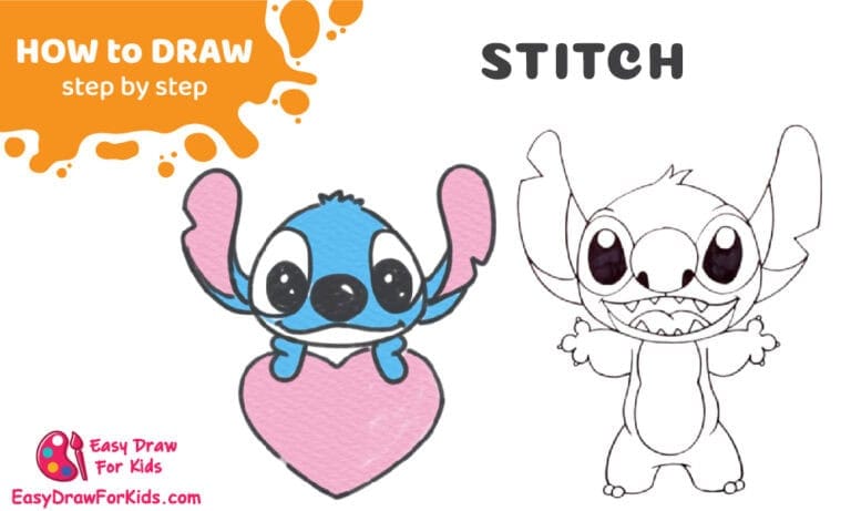 How To Draw Stitch - 3 Ways (With Pictures)