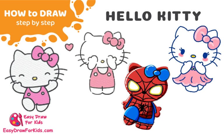 How To Draw Hello Kitty – 4 Ways (With Pictures)
