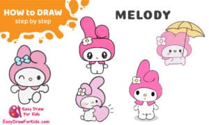 How To Draw My Melody – 5 Ways (With Pictures)