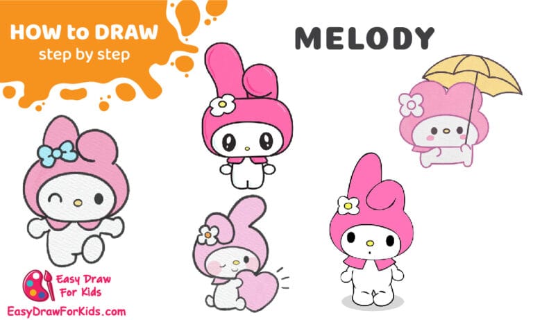 How To Draw My Melody – 5 Ways (With Pictures)