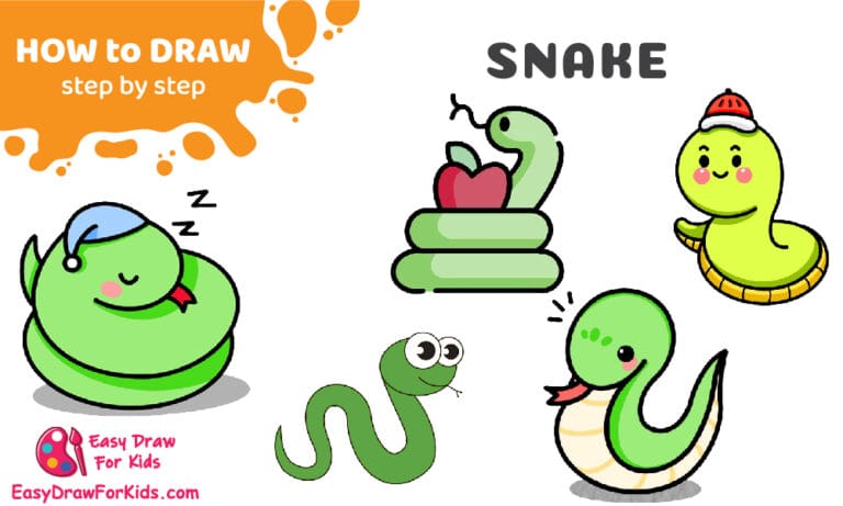 How To Draw A Snake – 5 Ways (With Pictures)