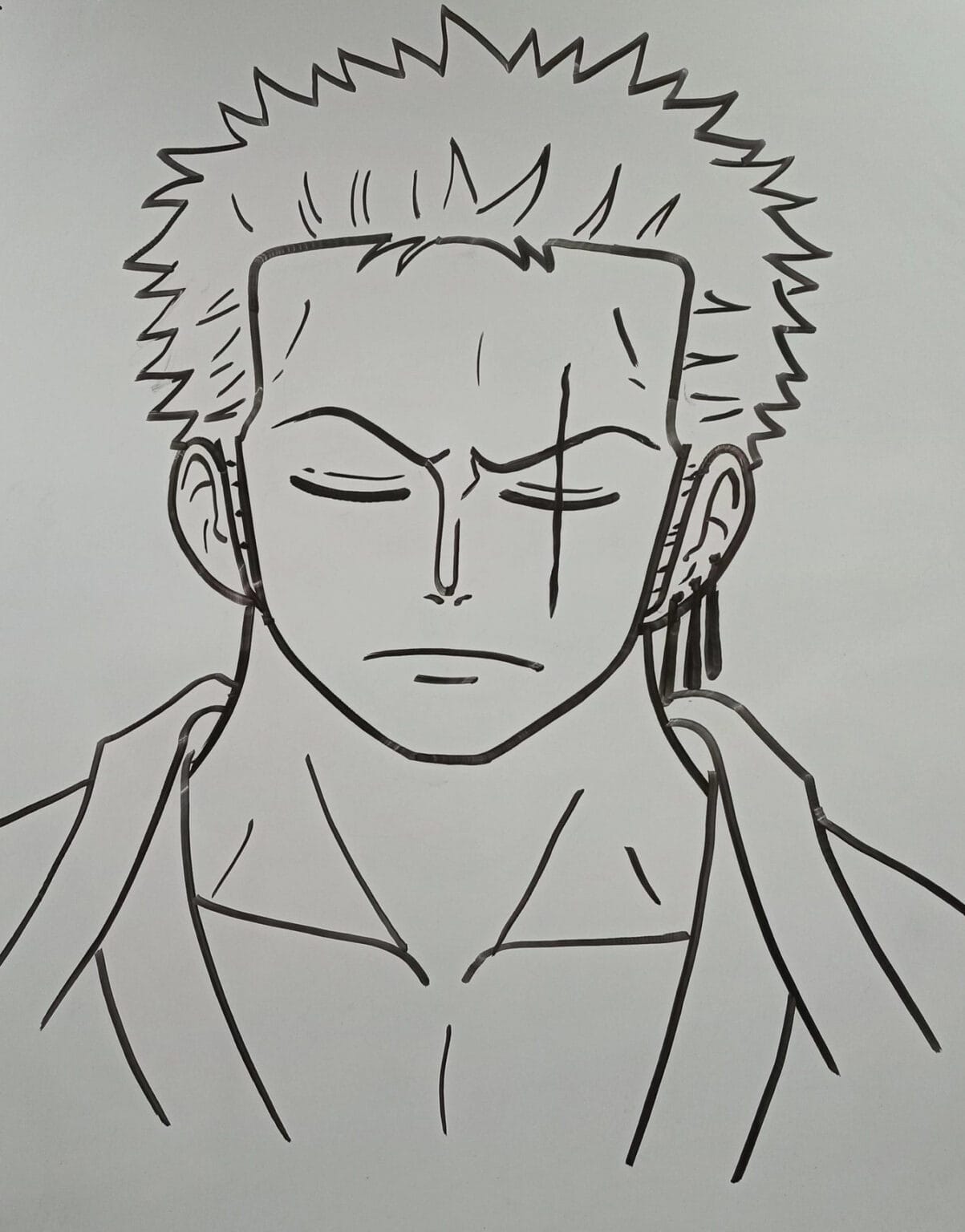 How To Draw Roronoa Zoro From One Piece – 3 Ways (With Pictures)