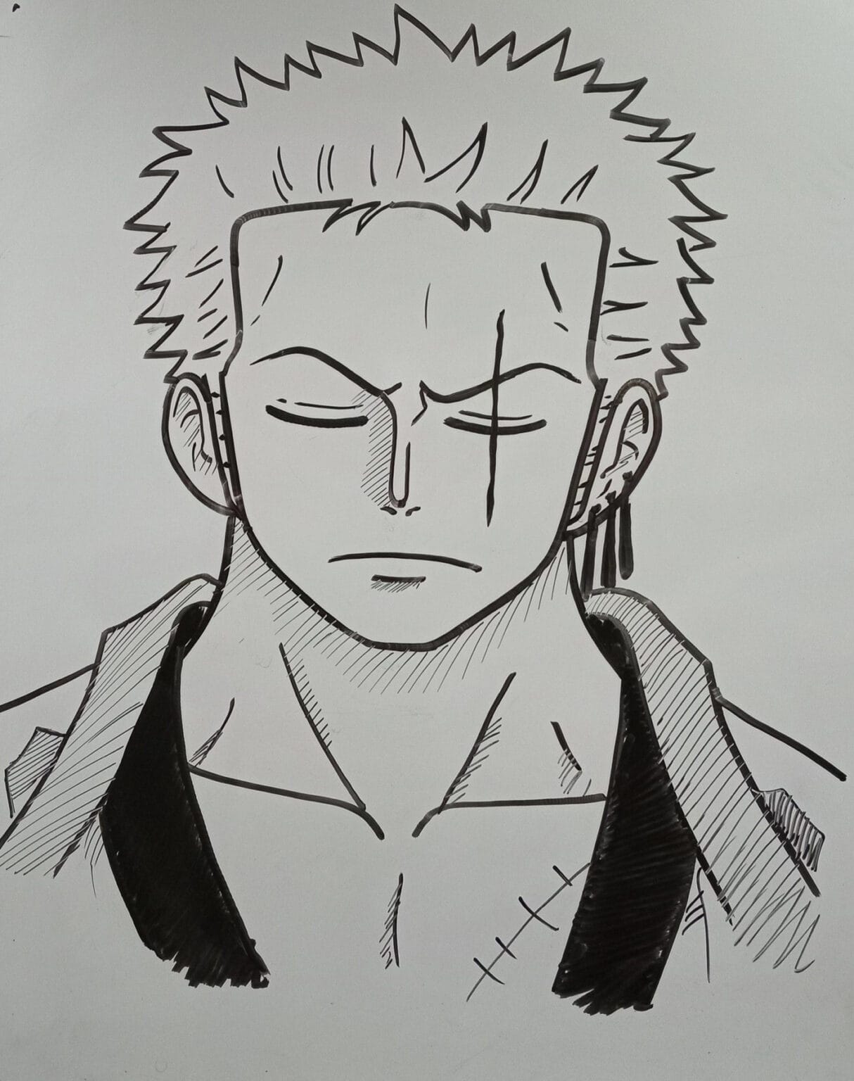 How To Draw Roronoa Zoro From One Piece – 3 Ways (With Pictures)