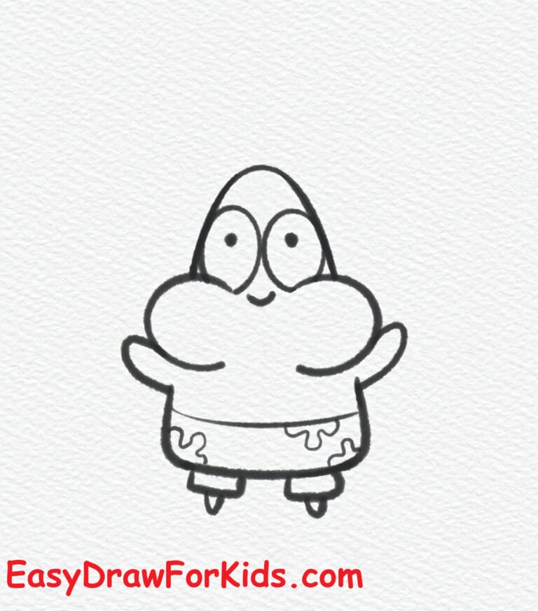 How To Draw Patrick Star From SpongeBob SquarePants - 7 Ways (With ...