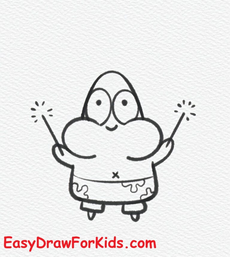 How To Draw Patrick Star From SpongeBob SquarePants - 7 Ways (With ...