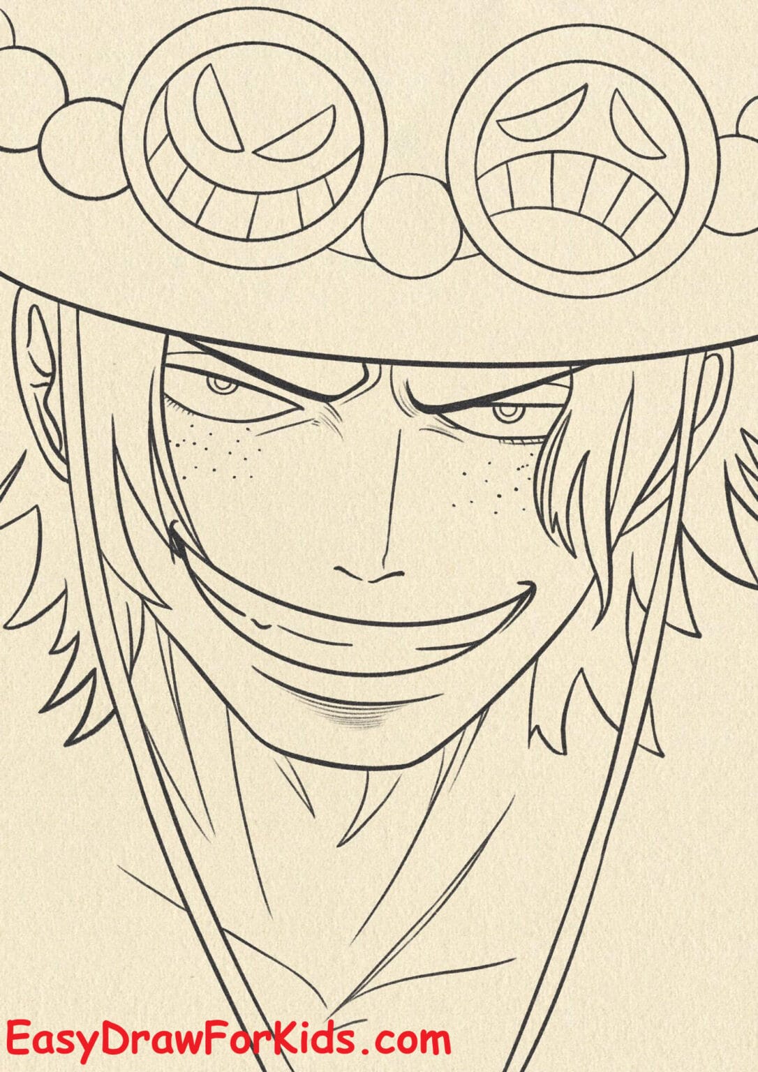 How To Draw Portgas D. Ace From One Piece – 2 Ways (With Pictures)