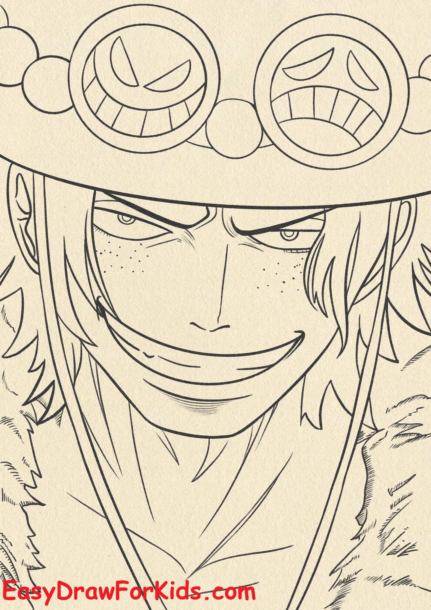 How To Draw Portgas D. Ace From One Piece – 2 Ways (With Pictures)