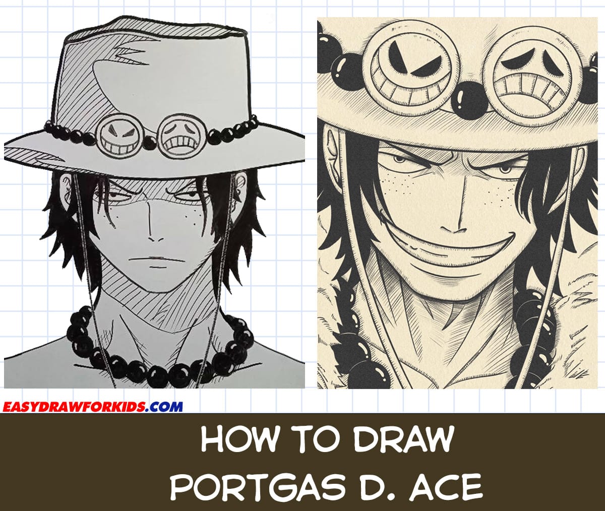How To Draw Portgas D. Ace From One Piece – 2 Ways (With Pictures)
